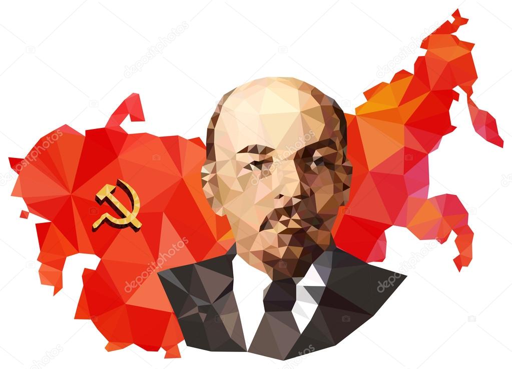 Soviet Union, USSR, map with flag, portrait of Lenin – Stock Editorial ...
