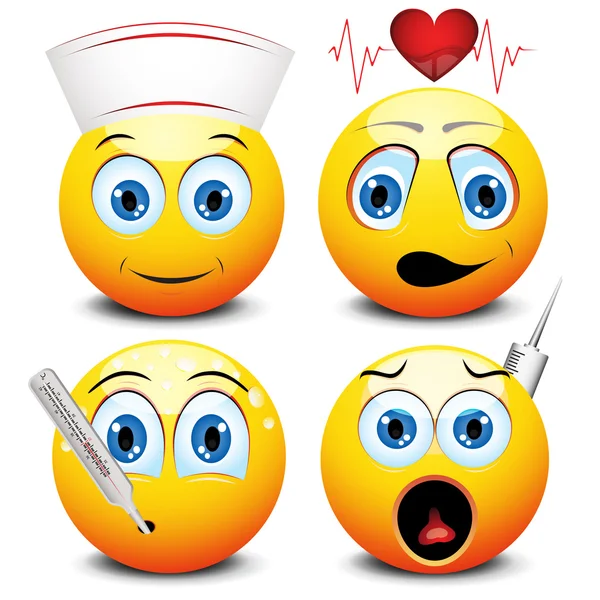 Smiley vectorillustratie - verpleegkundige — Stockvector © baavli #21688555