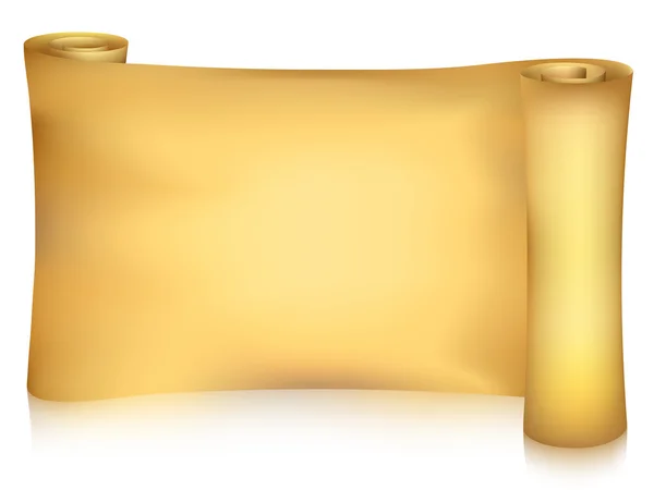 Paper scroll vector set isolated on white background. Empty parchment rolled up scroll, old ...