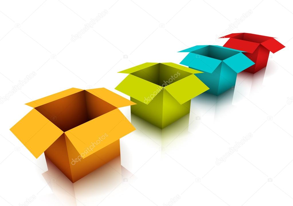Multicolored boxes Stock Vector by ©grki 43344967