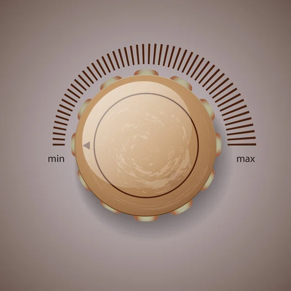 Volume settings, sound control knob, vector illustration Stock Vector ...