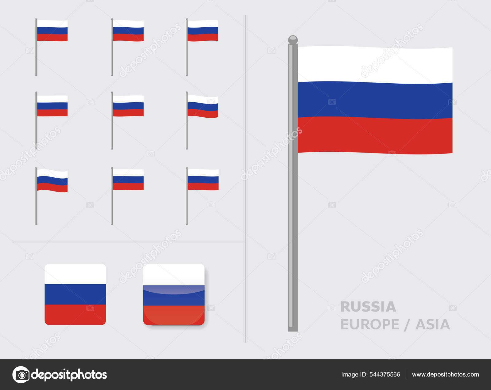 Waving Animated Russian Flag