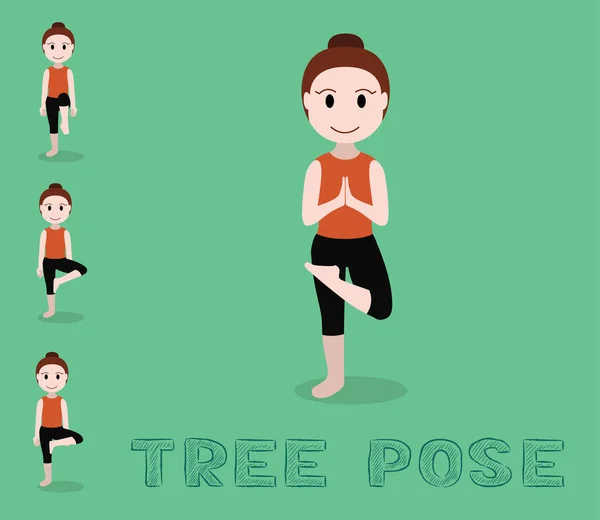 100,000 Tree pose yoga Vector Images | Depositphotos