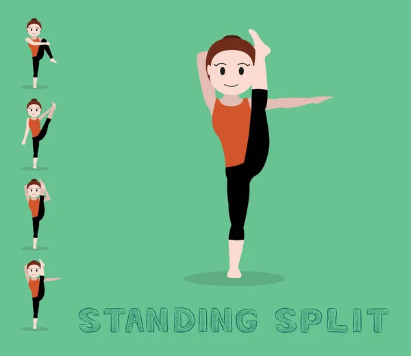 Standing split yoga Vector Art Stock Images | Depositphotos