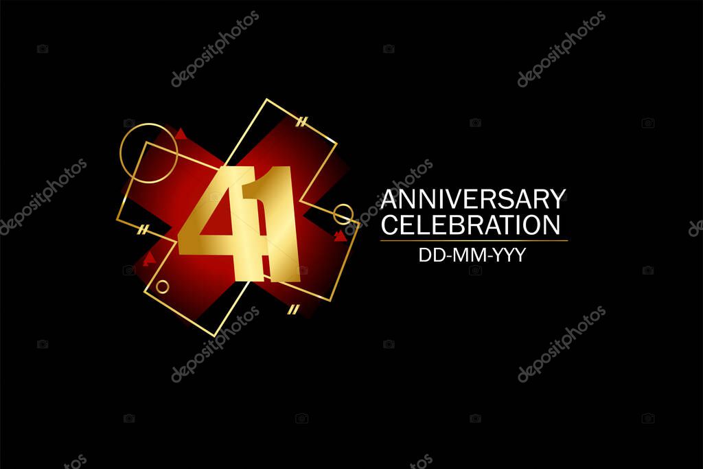 41 years anniversary celebration logotype. anniversary logo isolated on ...
