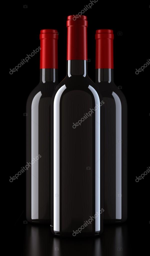Red wine bottles — Stock Photo © ifatum #40061453