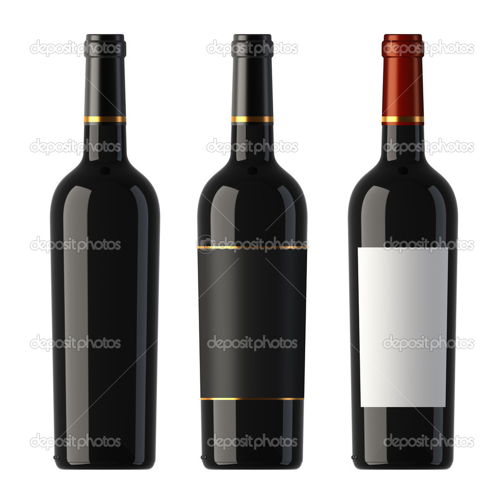 Red wine bottles — Stock Photo © ifatum #40061471