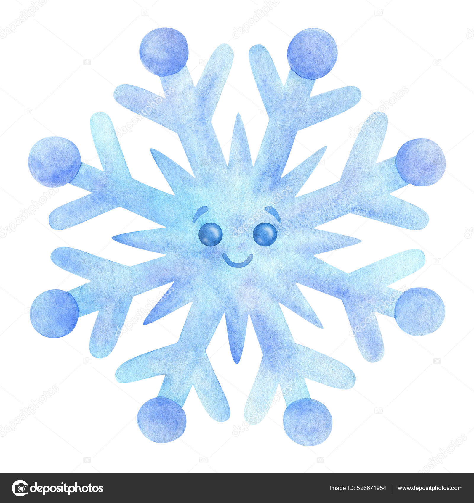 Blue Snowflake Drawing