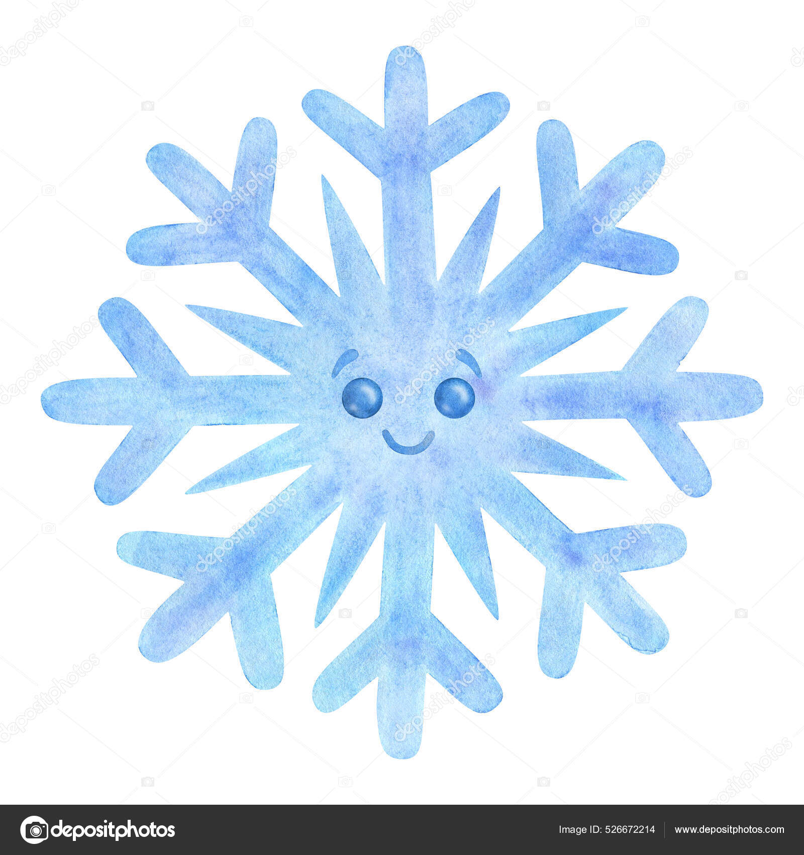 Blue Snowflake Drawing