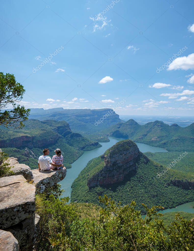 Panorama Route South Africa, Blyde river canyon with the three ...