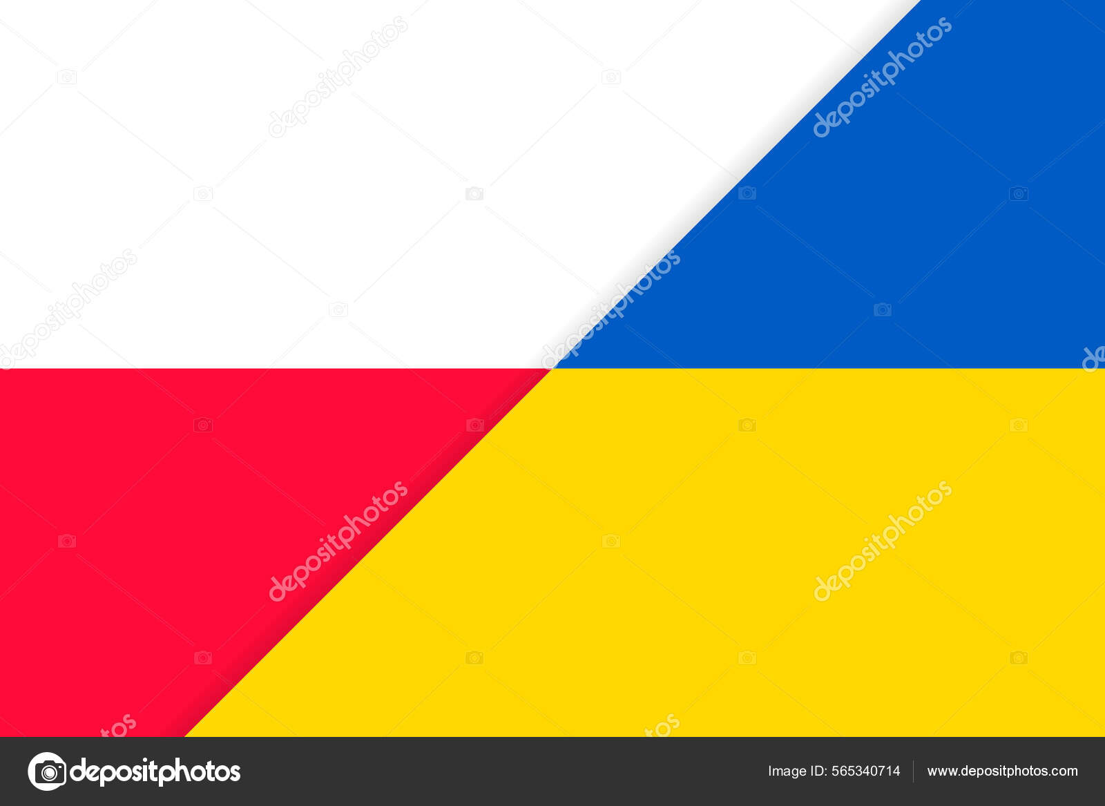 Poland Ukraine Flags Background Stock Vector by ©AndrOm 565340714