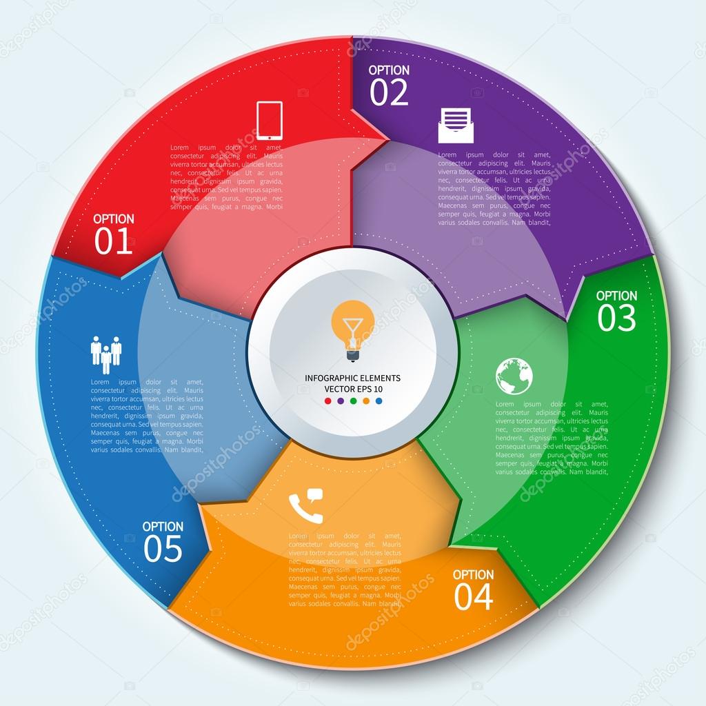 Modern business infographics circle Stock Vector by ©vectorcreator 45007089