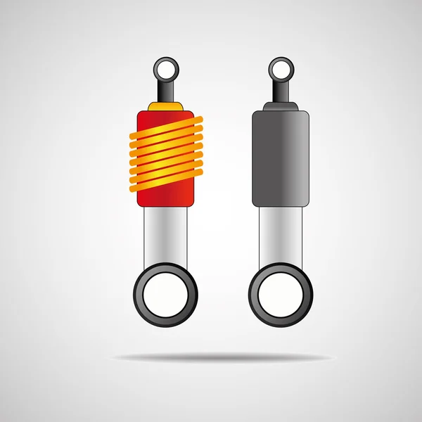 Car shock absorber and spring. Stock Vector Image by ©master-erik #75320323