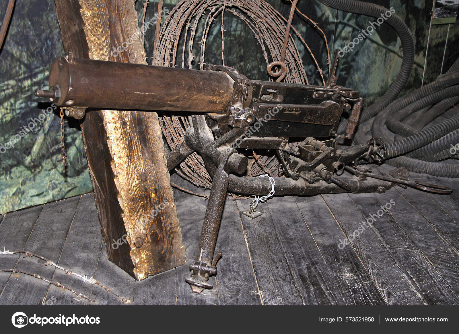 Ieper Ypres Belgium Flanders Fields Museum Old Water Cooled Machine ...