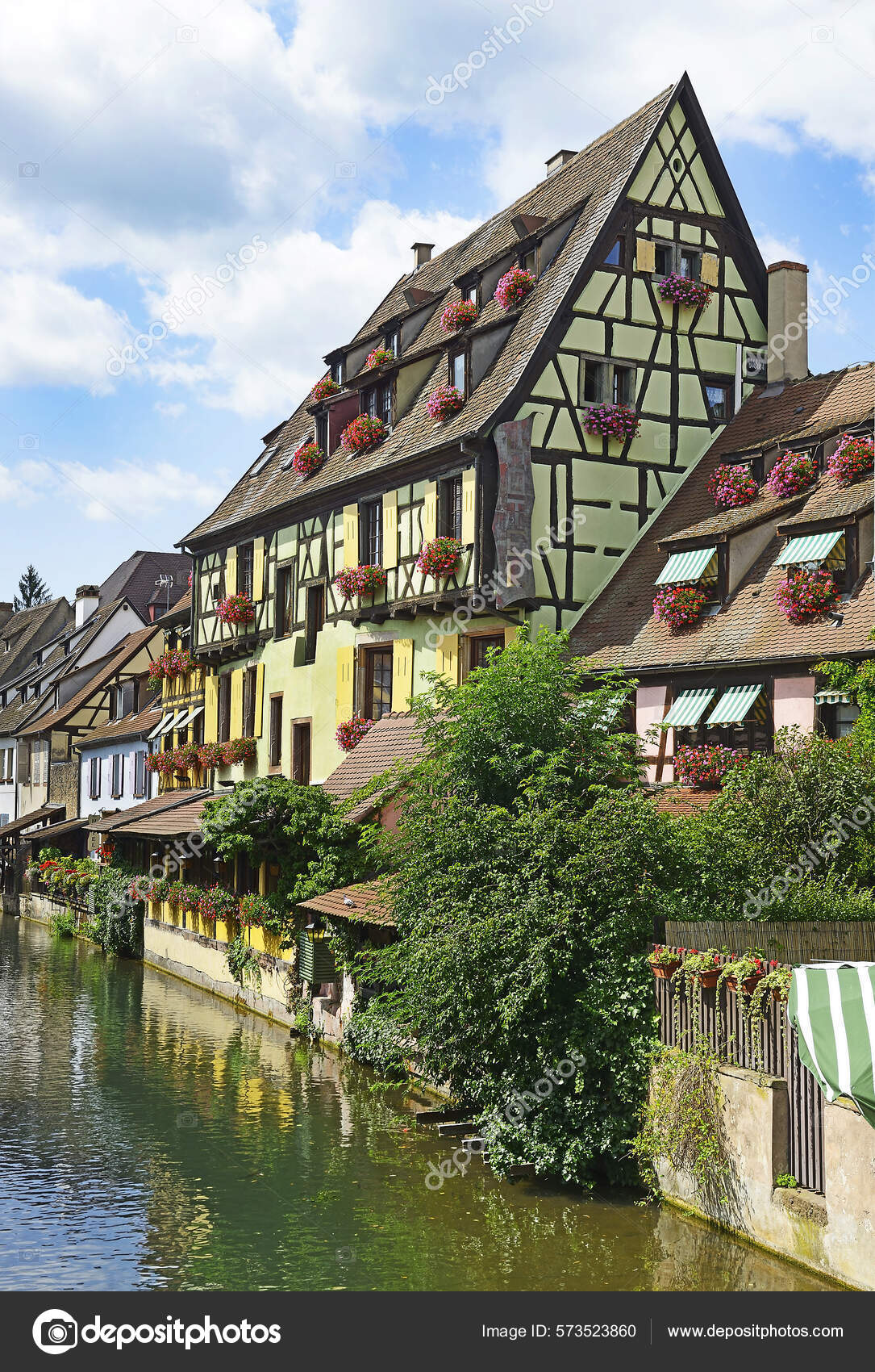Streets Old Half Timbered Houses Old Town Colmar Colmar Very — Stock ...