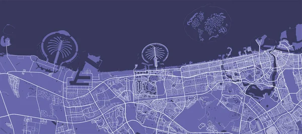Dubai Vector Map Detailed Vector Map Dubai City Administrative Area ...