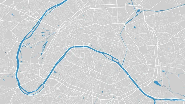 Ilustración de mapas fluviales. Mapa del río Sena, París ciudad ...