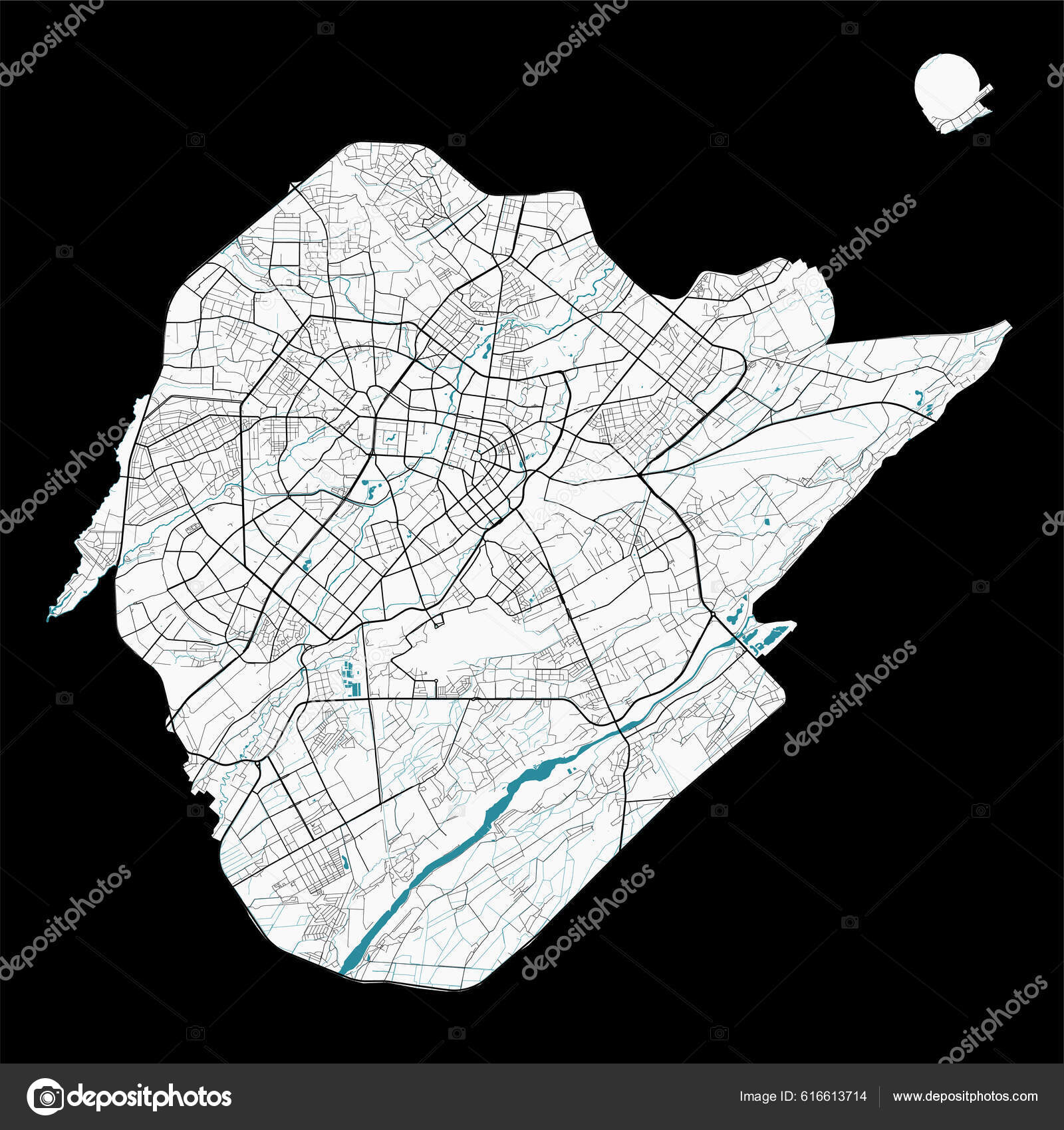 Tashkent Map Detailed Map Tashkent City Administrative Area Cityscape ...