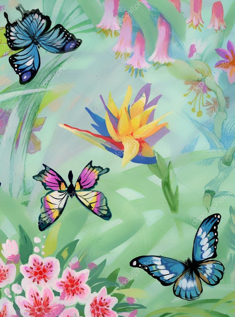 Beautiful butterfly picture pattern — Stock Photo © Kostan-PROFF #42609297