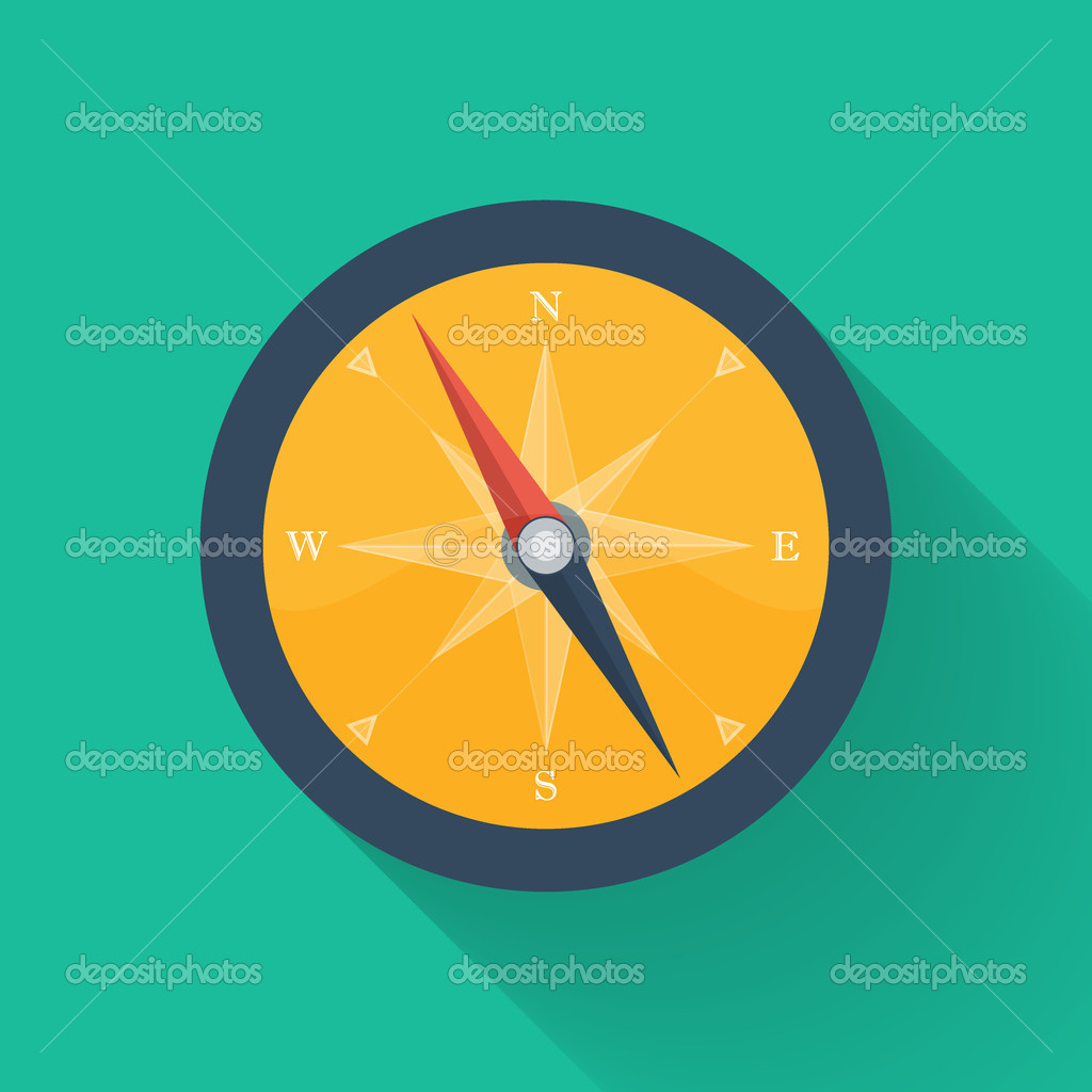 Orange Compass Circle Icon Stock Vector Image By ©annaleni 45086633