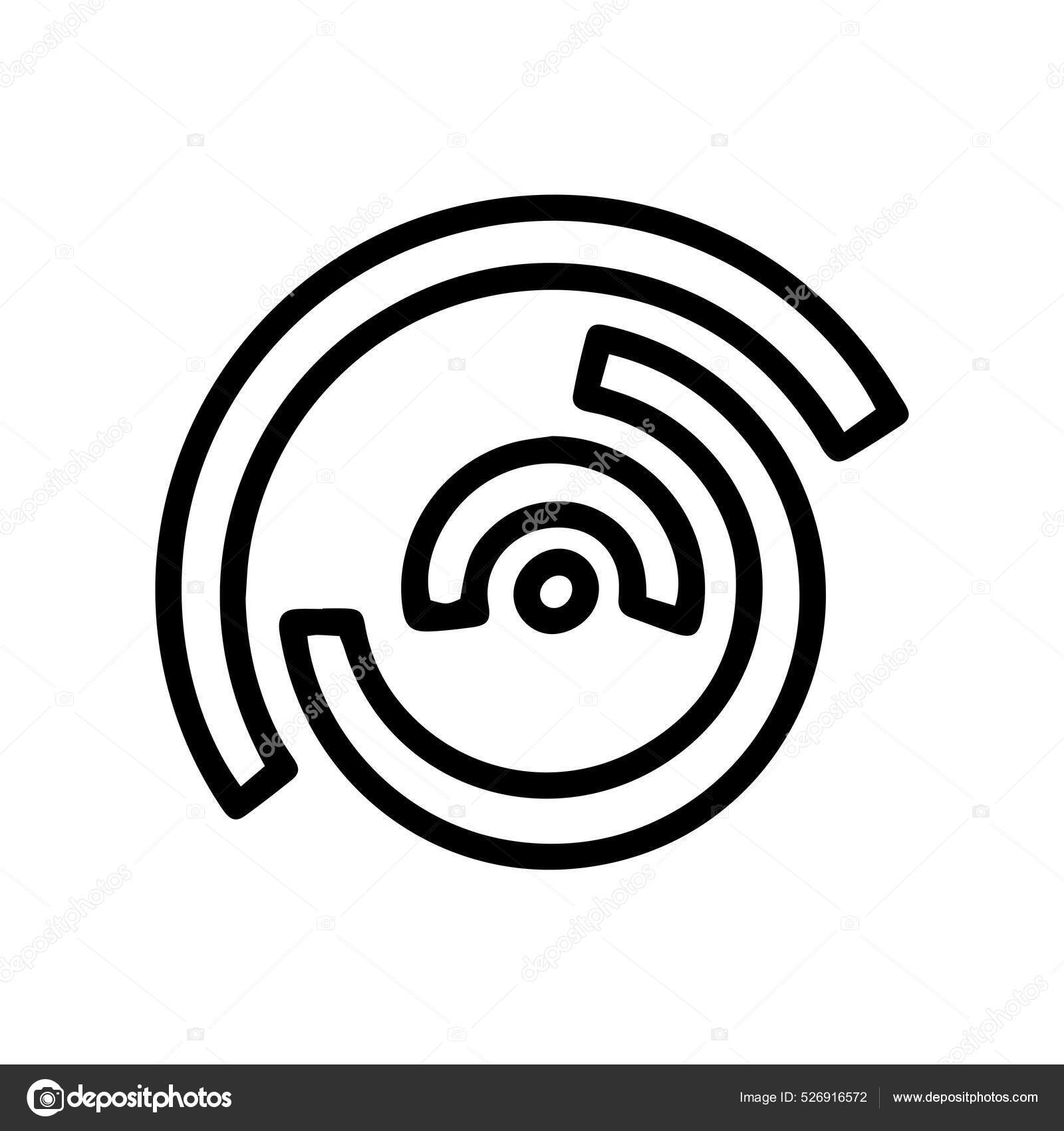 Circular bar chart line vector doodle simple icon Stock Vector Image by ...