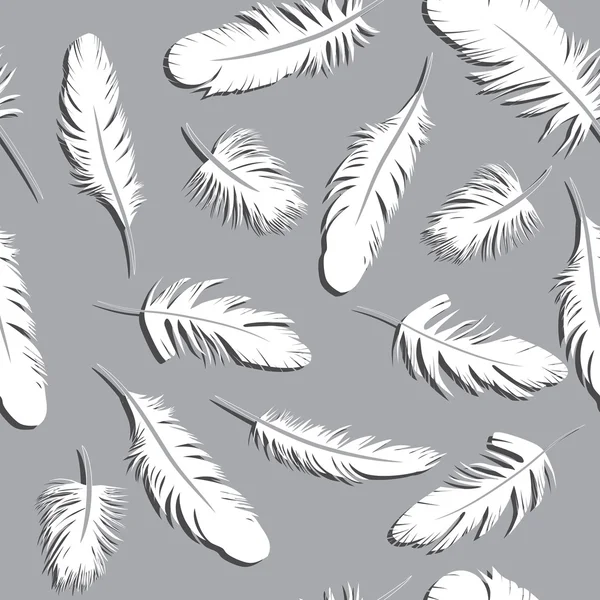Seamless Feather Pattern Vintage Tribal Feathers set Stock Vector Image ...