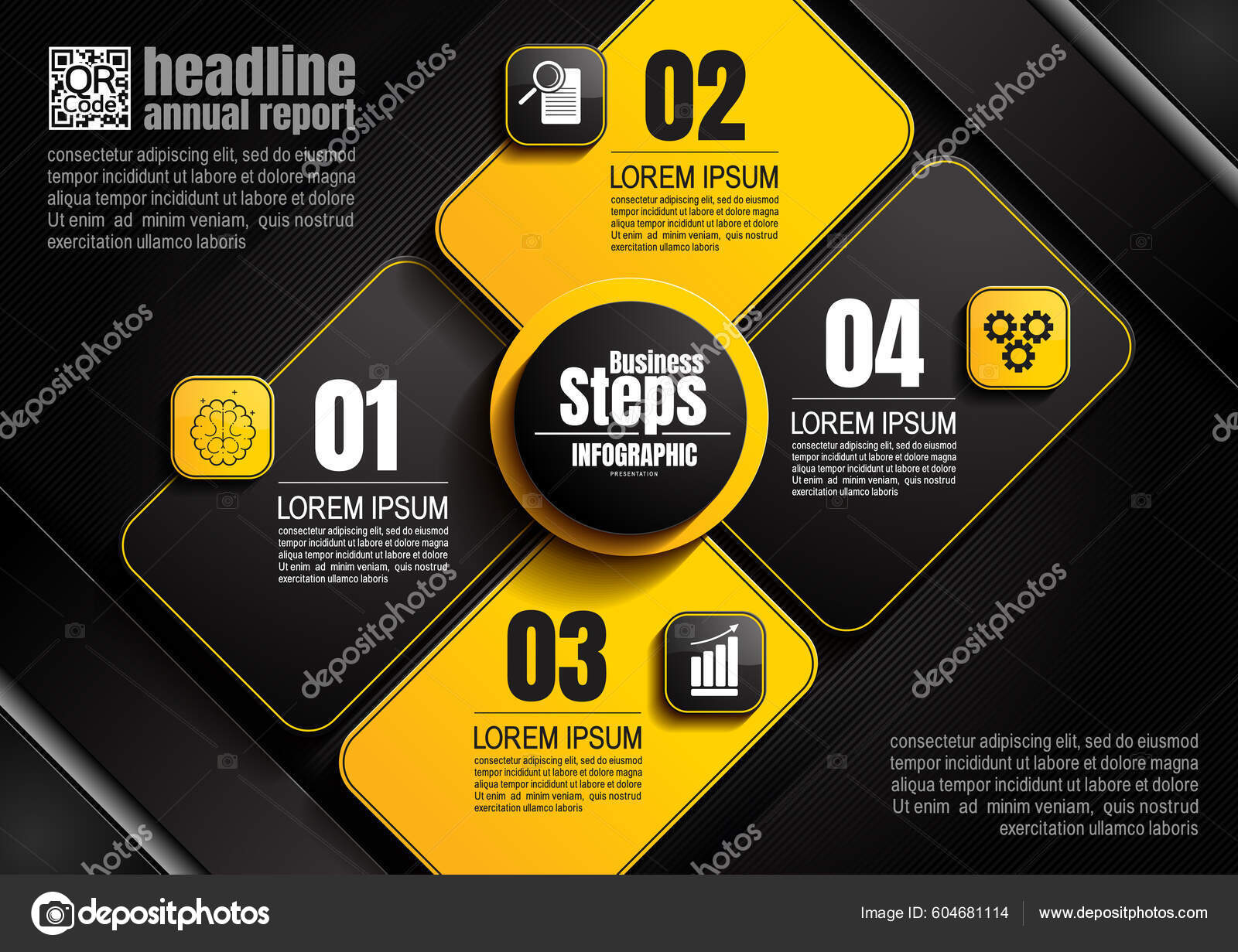 Infographics Design Process Chart Diagram Square Template Presentation ... Infographics Design Process Chart Diagram Square Template Presentation ...