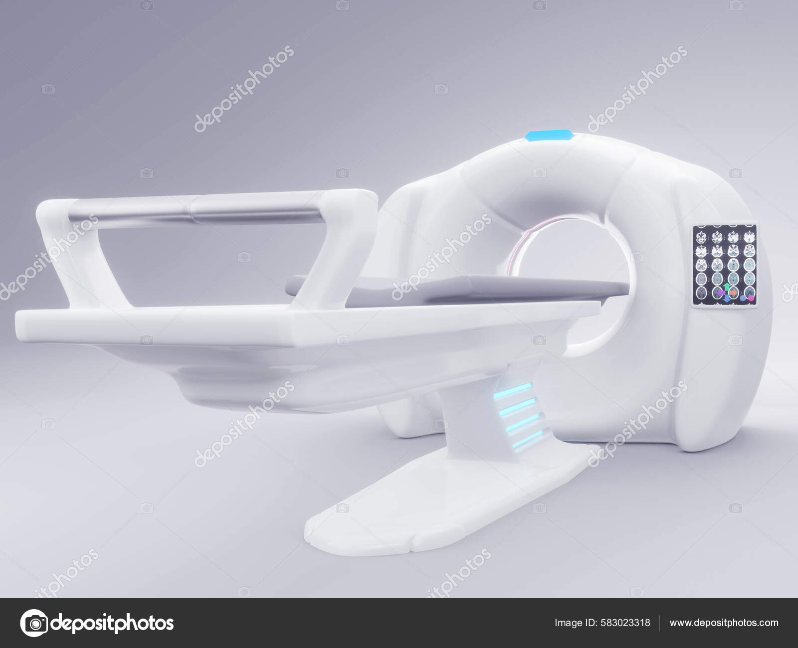 Multi Detector Scanner Computed Tomography Illustration Isolated White ...