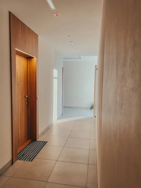 Hall of a modern flat apartment house. Entrance hall in a contemporary ...