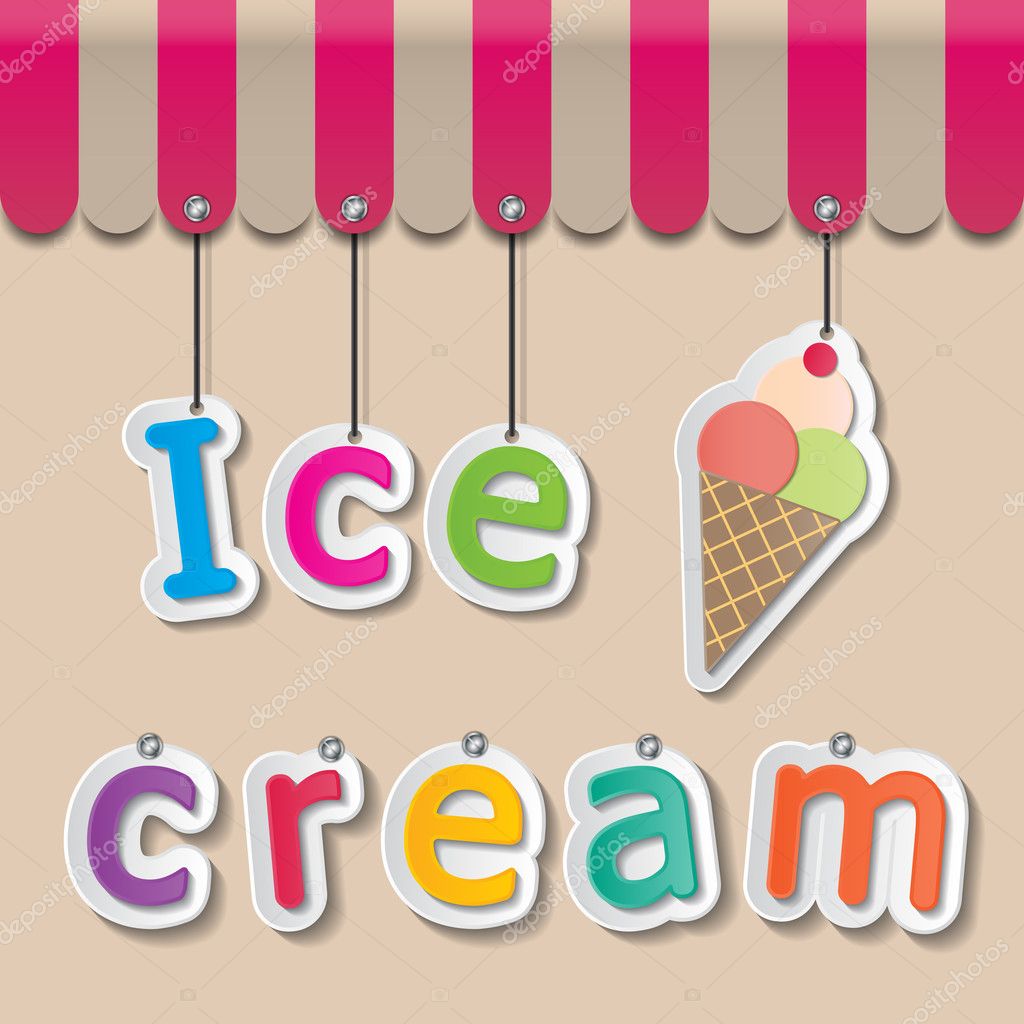 Ice cream shopfront sign Stock Vector Image by ©sapannpix #40871107