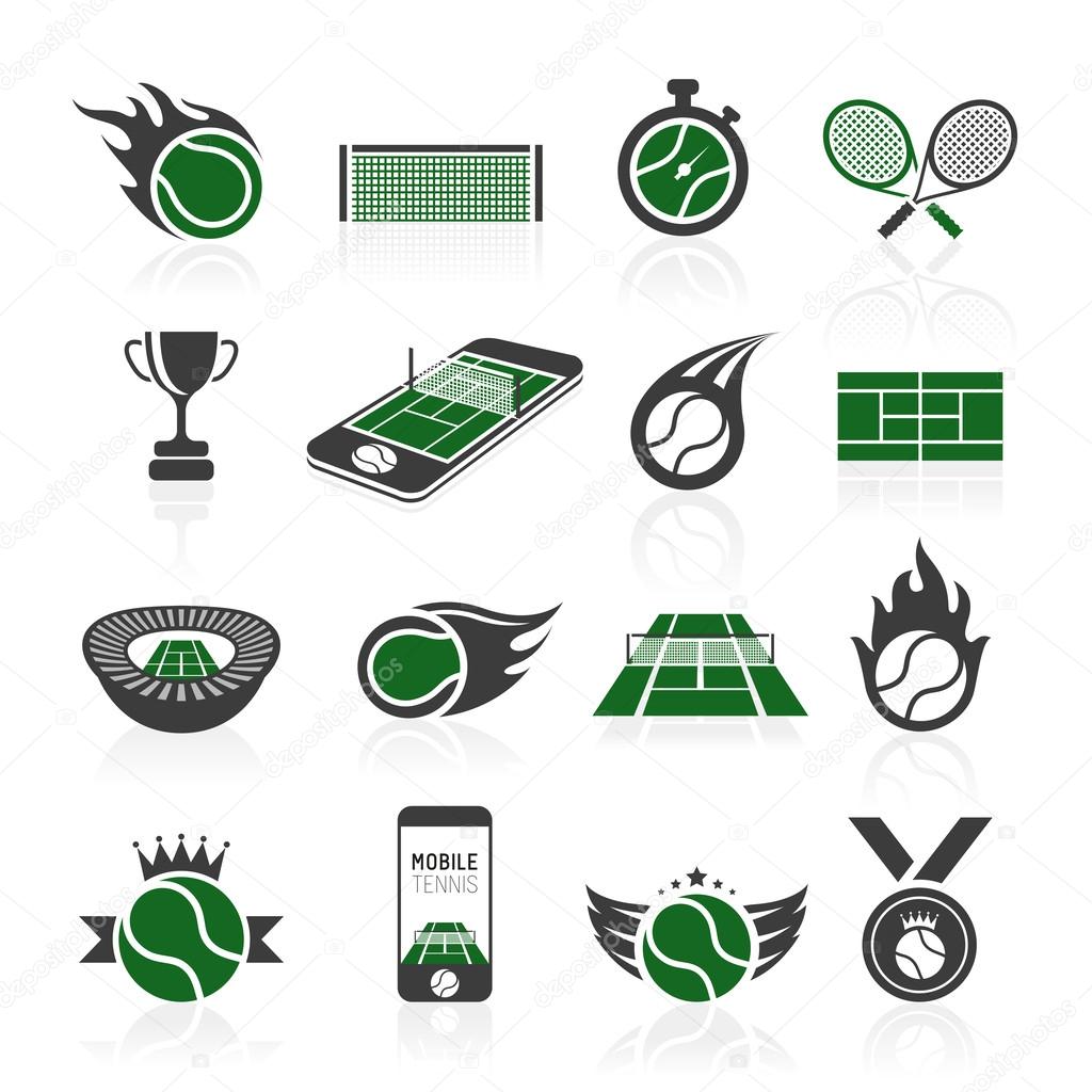 Tennis icon set — Stock Vector © erryan #49205559