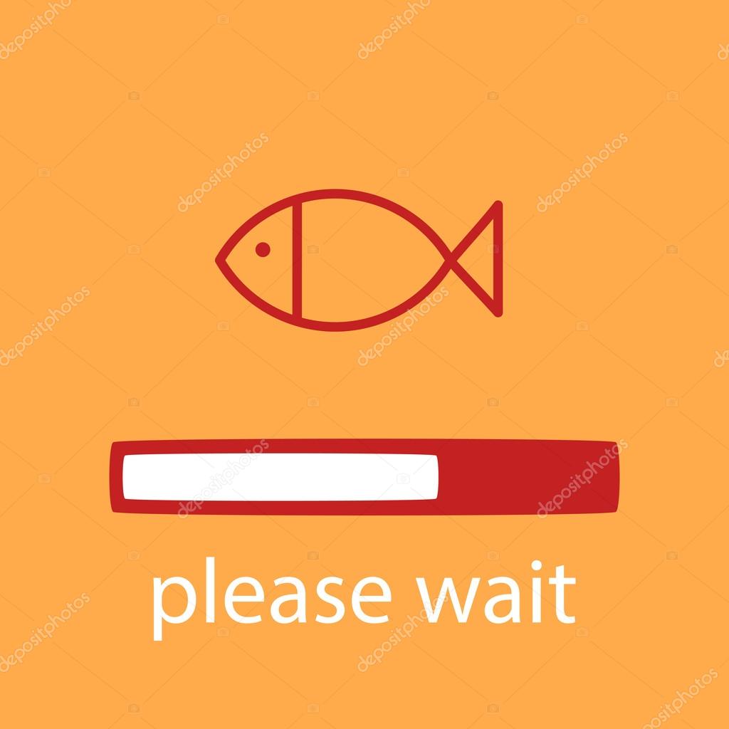 Progress bar with a fish. Stock Vector by ©wowomnom 41815181