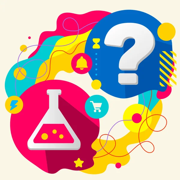 Red and yellow chemical laboratory flasks Stock Vector by ©wowomnom ...