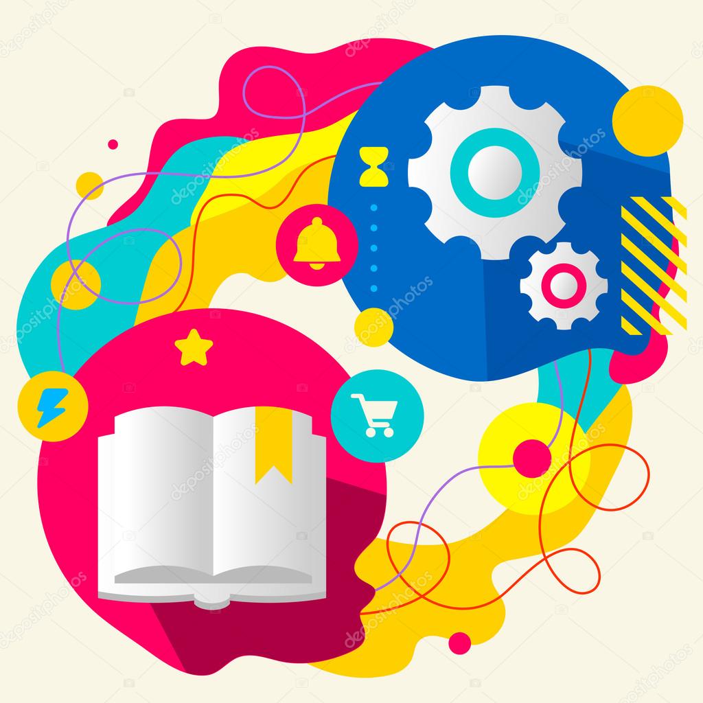 Book and gears Stock Vector by ©wowomnom 45013405