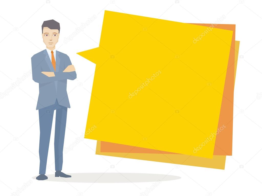 Vector illustration of a portrait of the leader of a businessman Stock ...