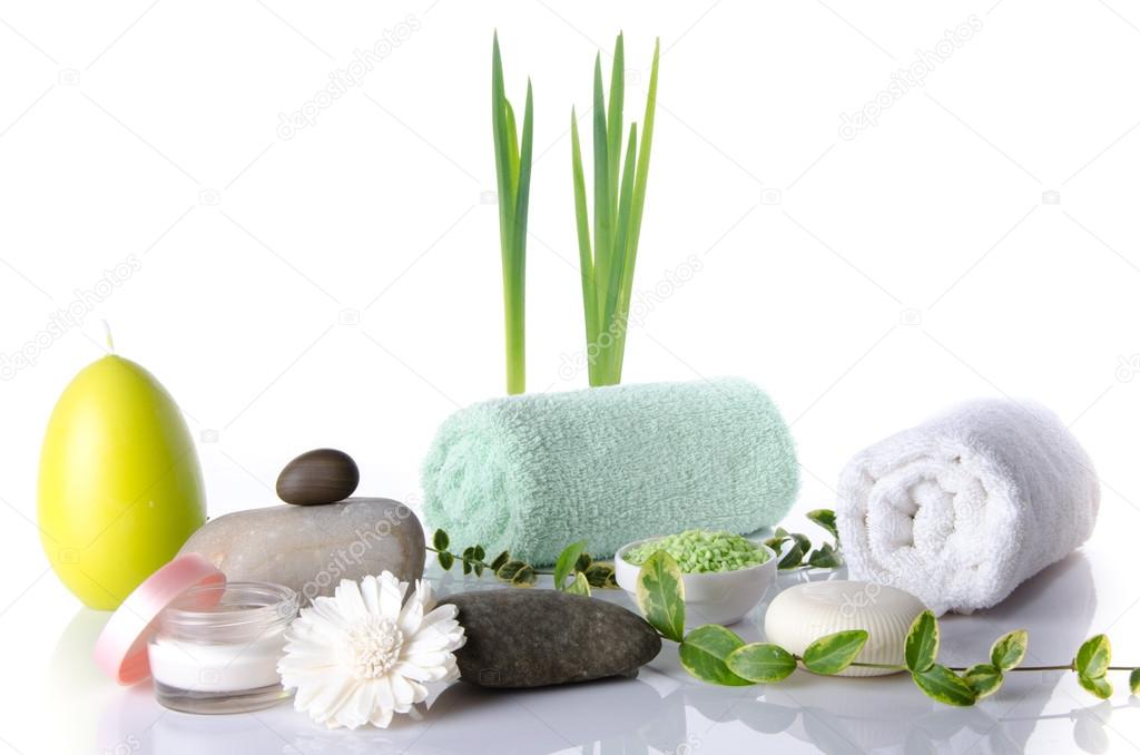 Composition of hygiene and wellness accessories Stock Photo by ...