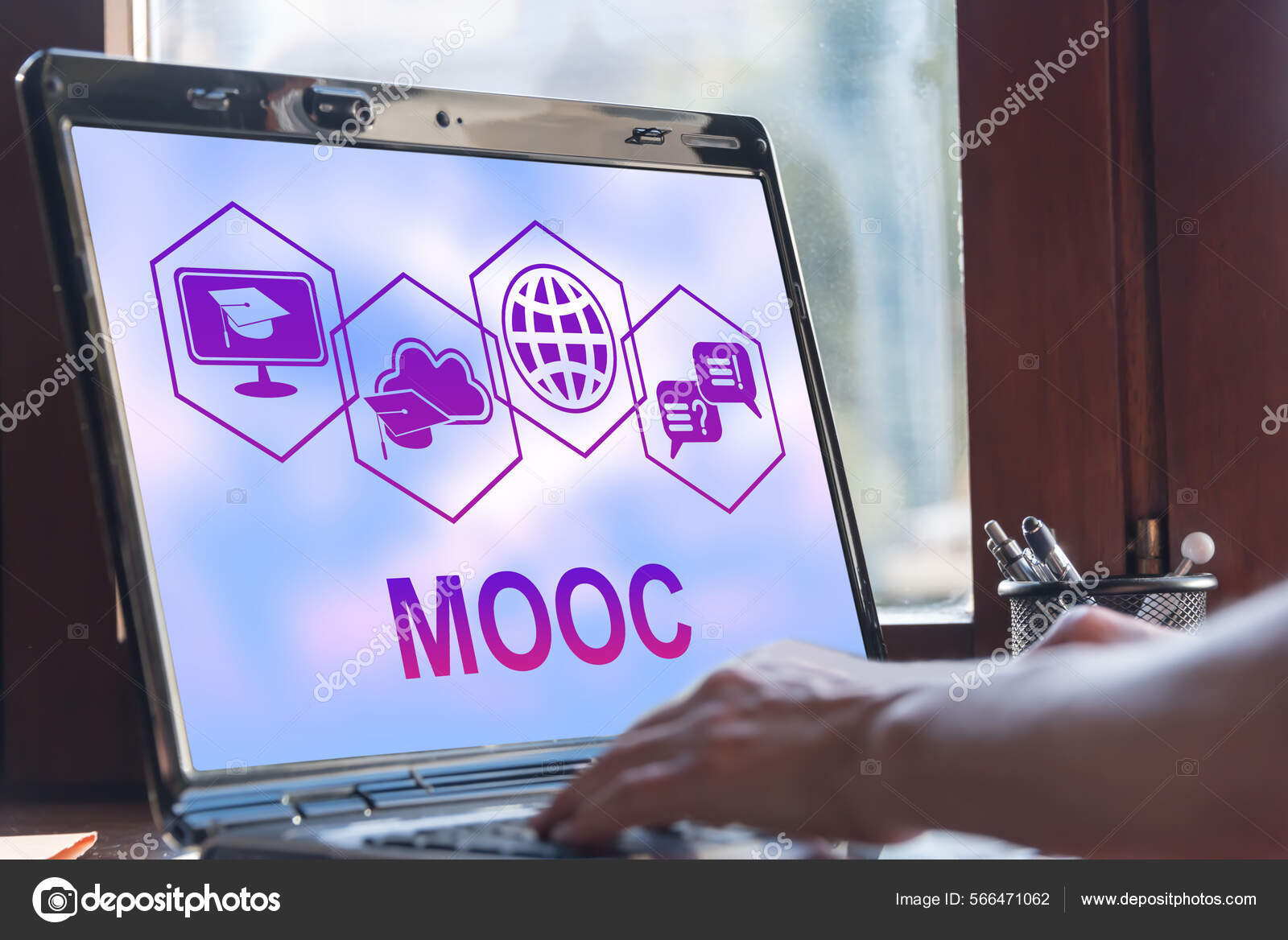 Laptop Screen Displaying Mooc Concept Stock Photo by ©thodonal 566471062