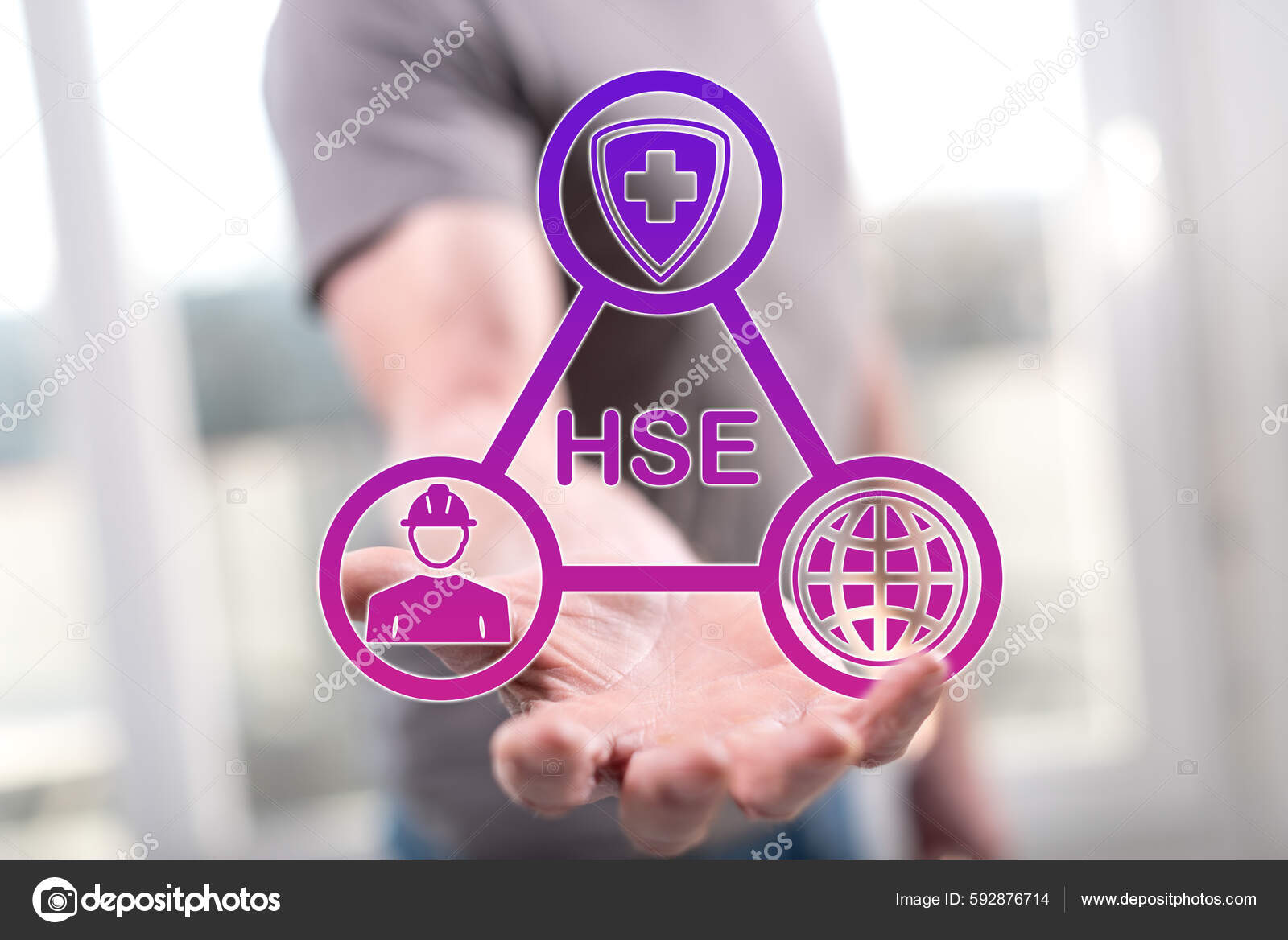 Hse Concept Hand Man Background Stock Photo by ©thodonal 592876714