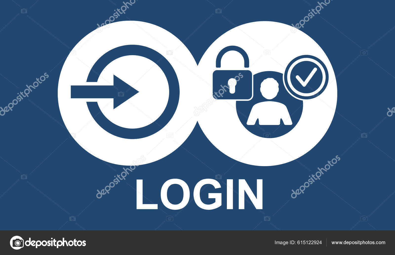 Illustration Login Concept — Stock Photo © thodonal #615122924