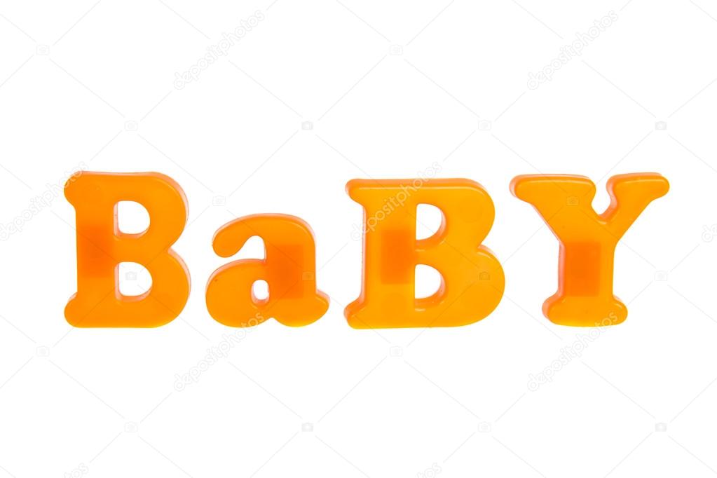 Baby letters on white background — Stock Photo © dechevm #42844957