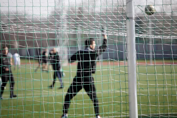 Football net during a football mach - Stock Image - Everypixel