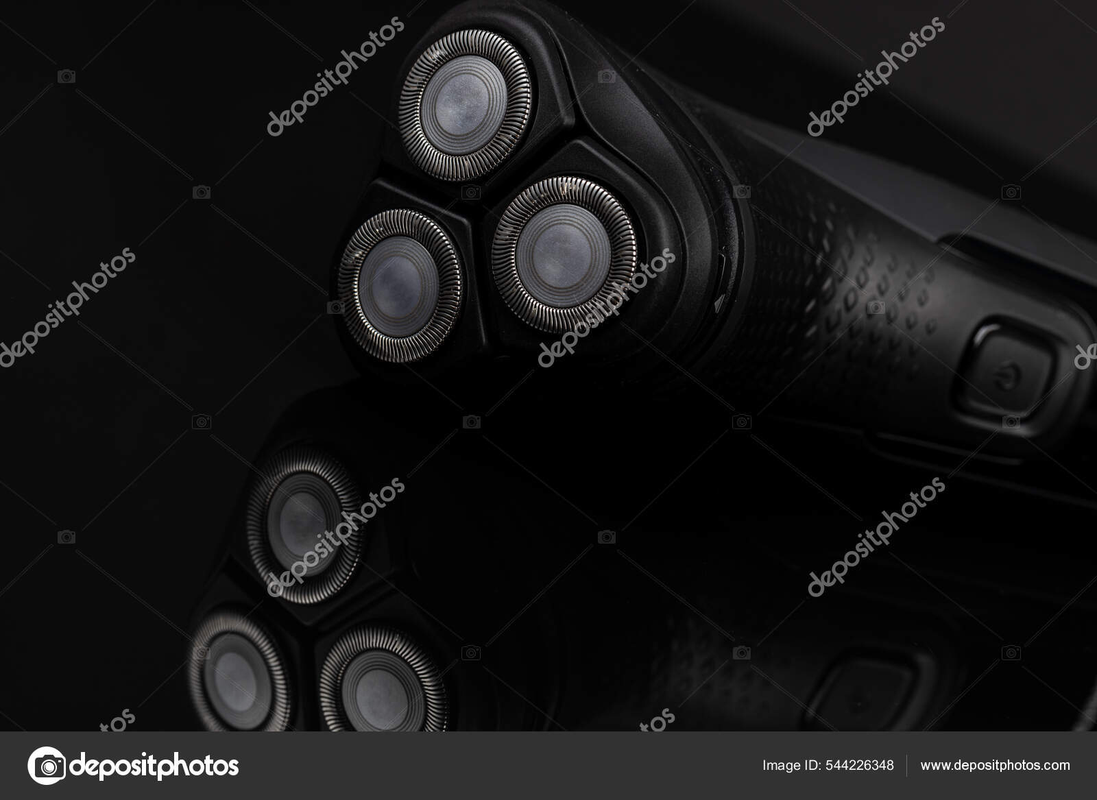 Electric Shave Machine Black Backround Electric Shaver — Stock Photo ...