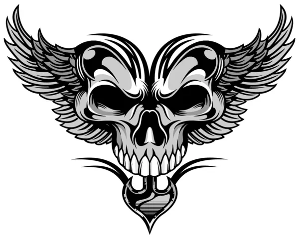 Two Faced Skull With Wings and Sword Stock Vector Image by ©vectorfreak ...