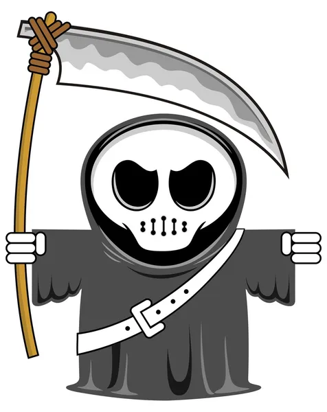Grim Reaper Cartoon Character Vector Illustration Stock Vector Image by ...