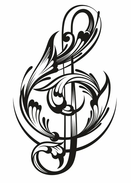 Tribal Treble Clef Heart