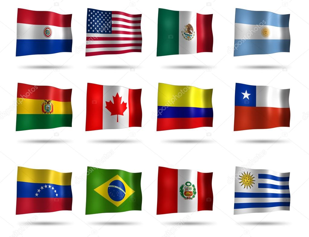 Set of American flags Stock Photo by ©salvatore70_2000 40068249