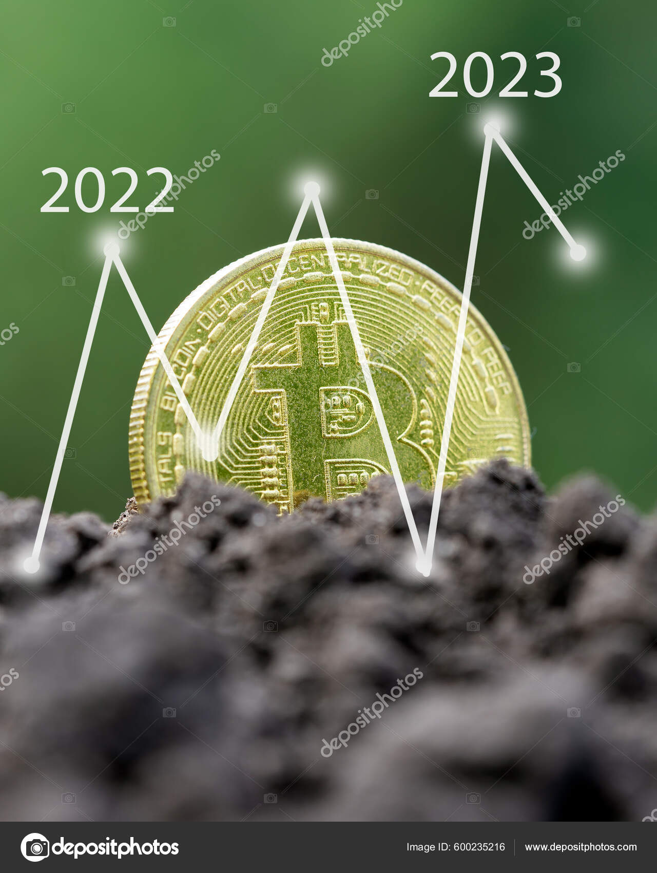 Concept Extraction Mining Cryptocurrency Bitcoin Dug Ground — Stock ...