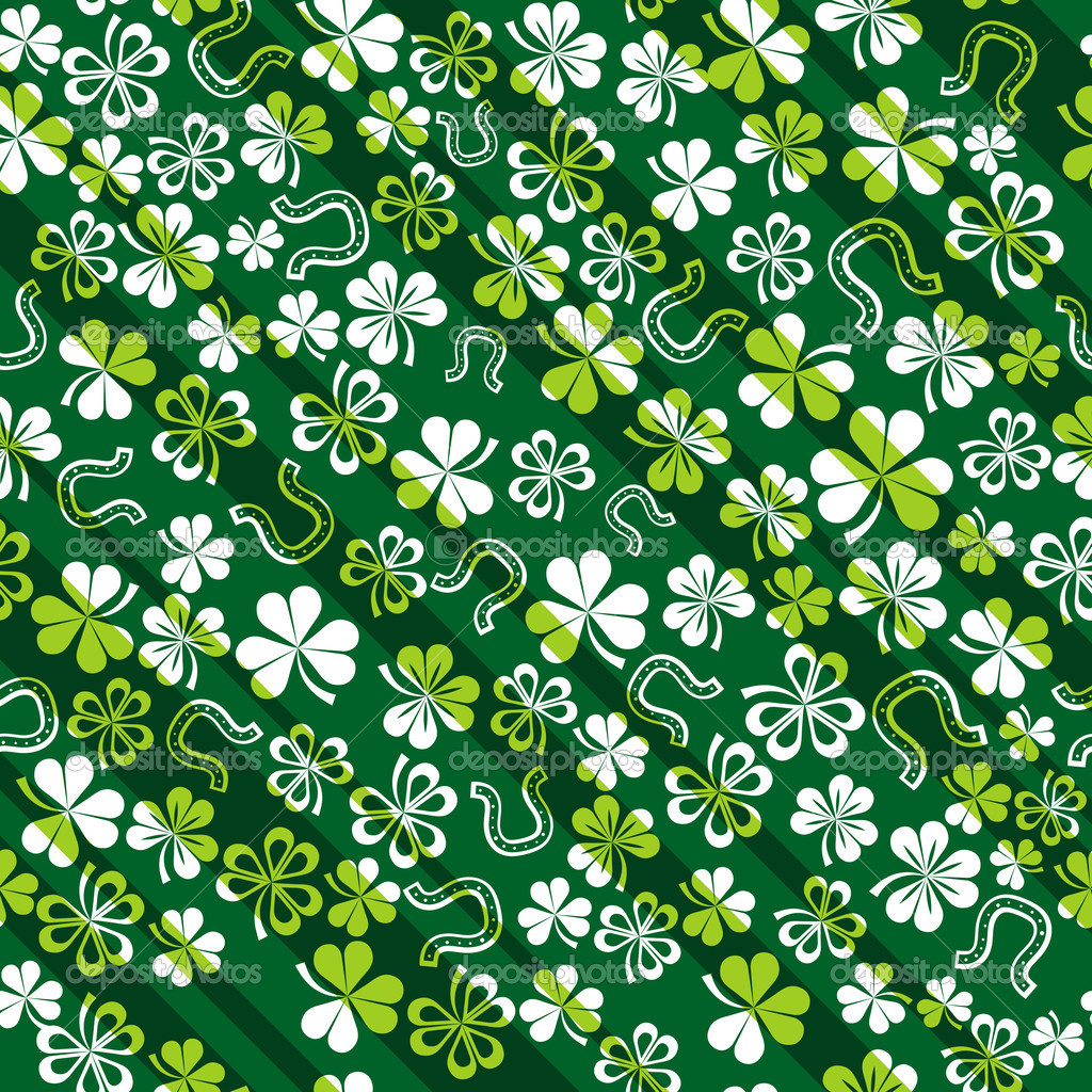 Green background with shamrock Stock Vector by ©sunnyfrog 40527095