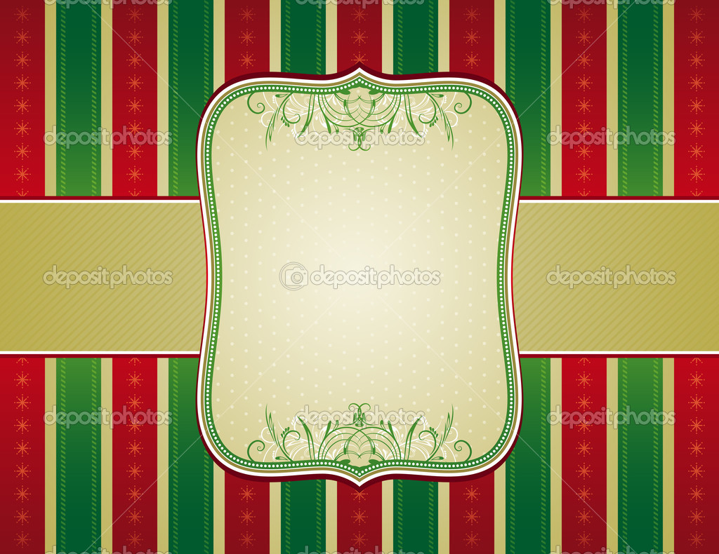Striped christmas background, vector Stock Vector by ©sunnyfrog 51642457