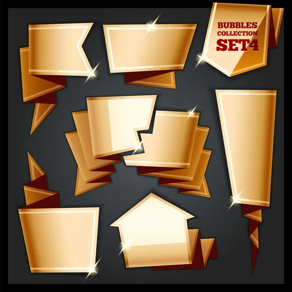 Golden Ribbons Banners Collection Set4 — Stock Vector © Voysla #45791557